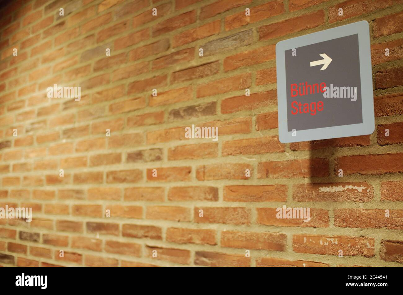 Signpost to the stage Stock Photo - Alamy