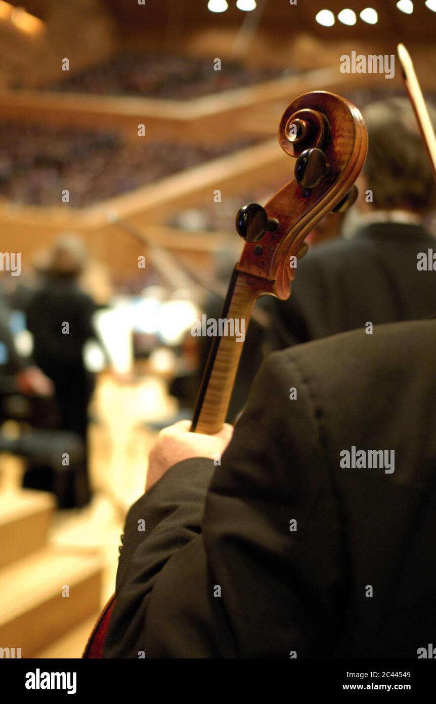 Interior view philharmonic orchestra building hi-res stock photography ...