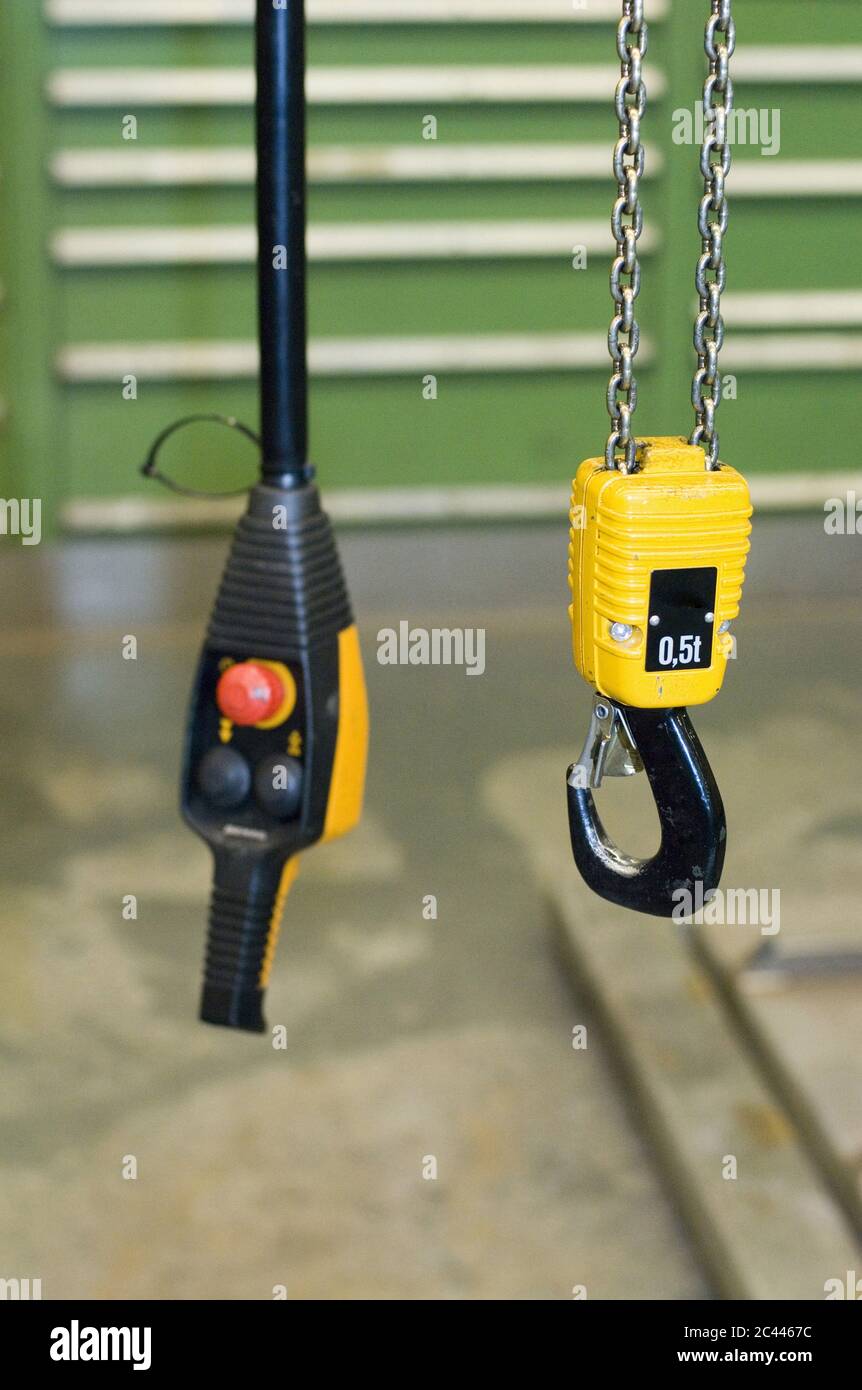 Pulley in a factory Stock Photo - Alamy