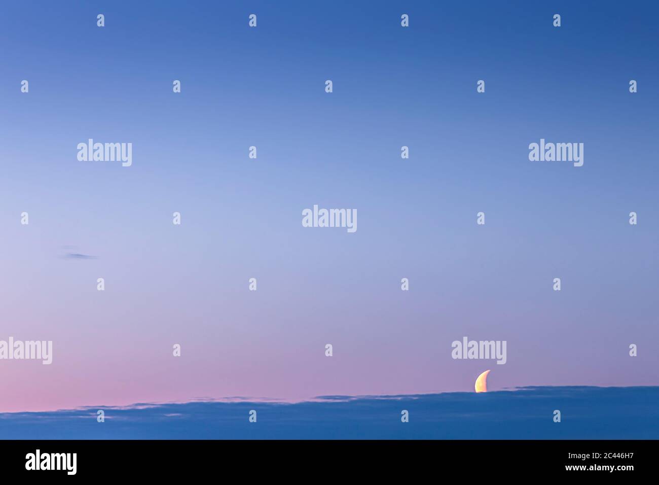 Morning mood with moon Stock Photo - Alamy
