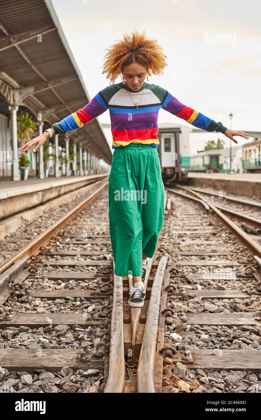 People walking on train tracks hi-res stock photography and images - Alamy