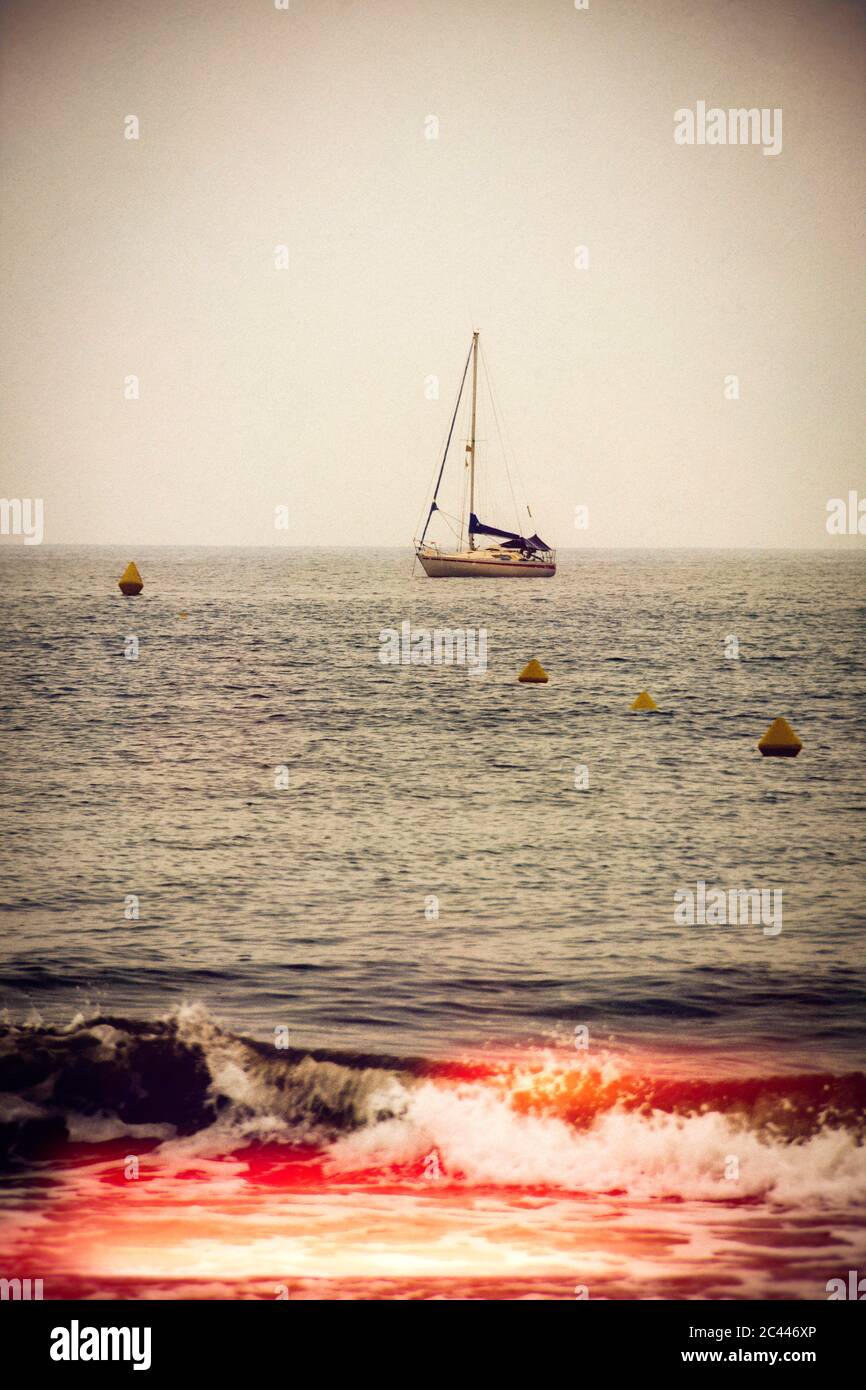 Ship sailing on waves hi-res stock photography and images - Alamy