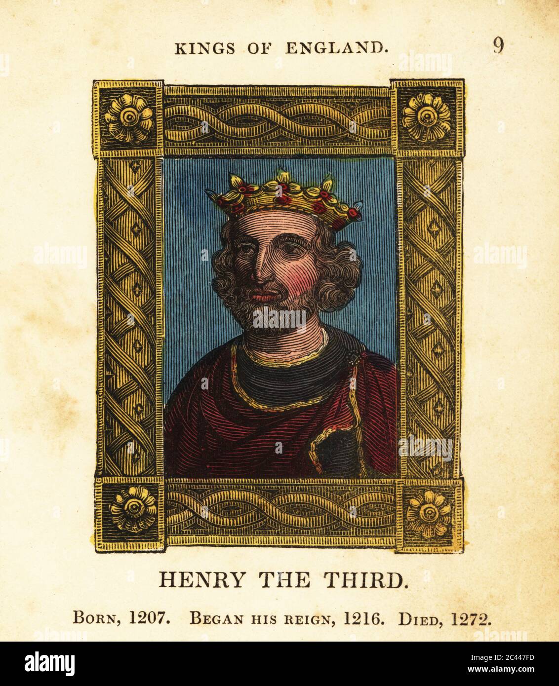Portrait of King Henry the Third, Henry III of England, born 1207 ...