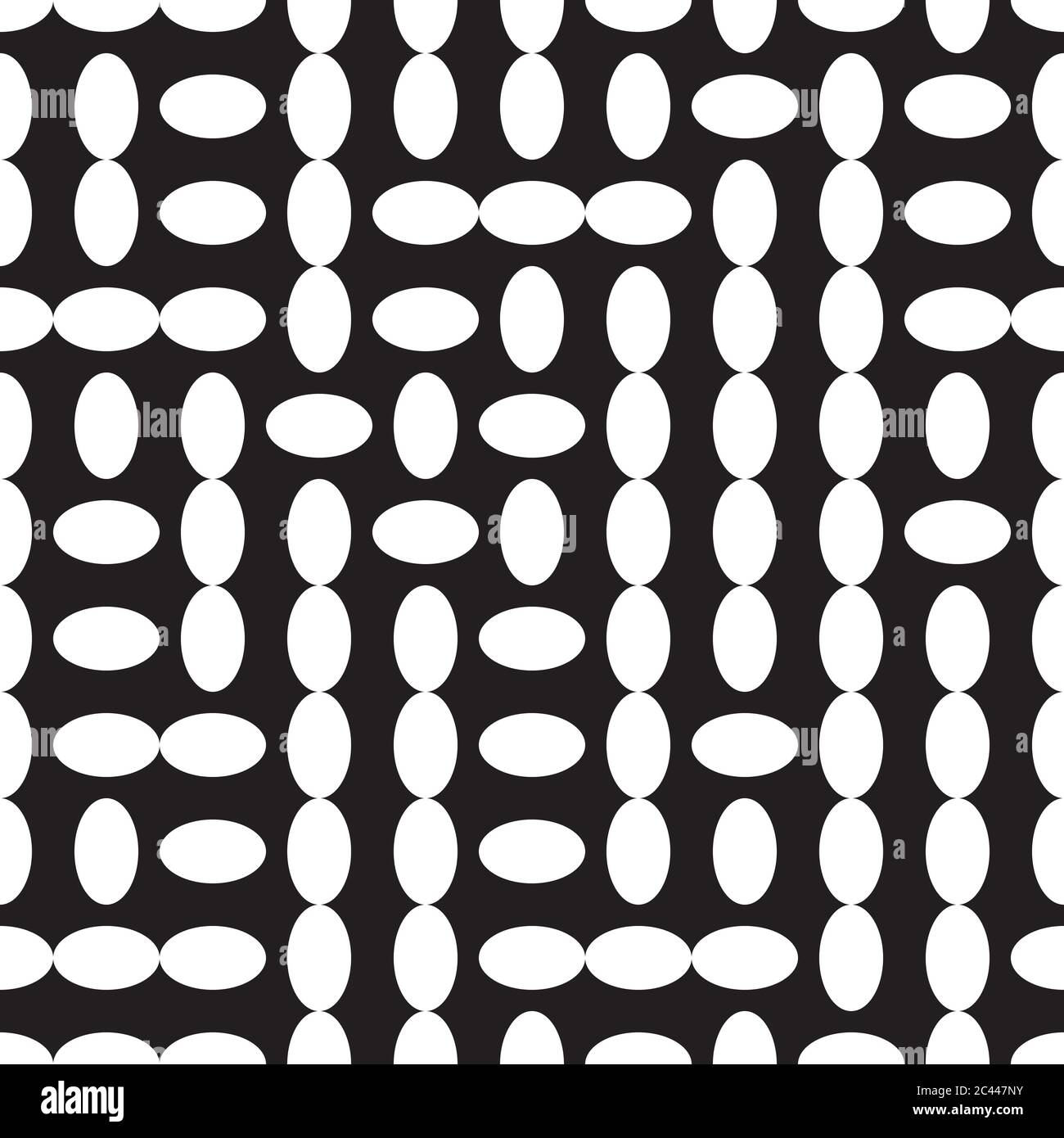 Seamless pattern with horizontal and vertical white ellipses Stock ...