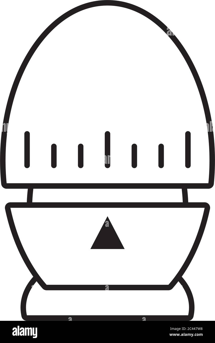 Egg Timer Icon Over White Background Line Style Vector Illustration Stock Vector Image And Art