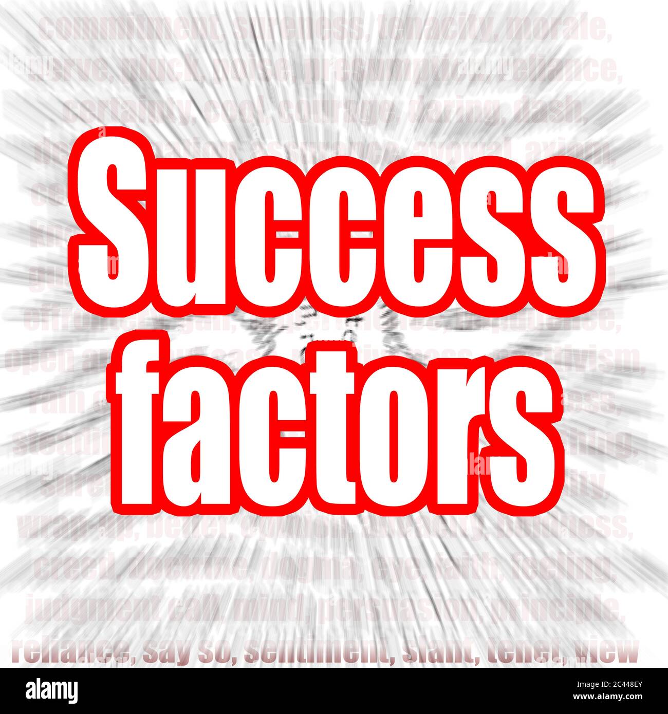Success factors word with zoom in effect as background, 3D rendering ...
