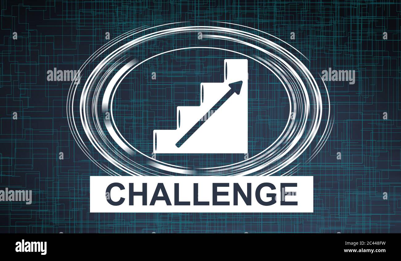 Illustration of a challenge concept Stock Photo - Alamy