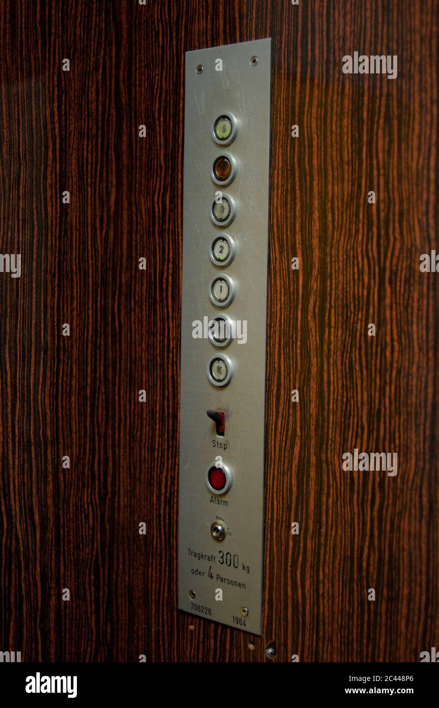 Control panel of an elevator Stock Photo - Alamy
