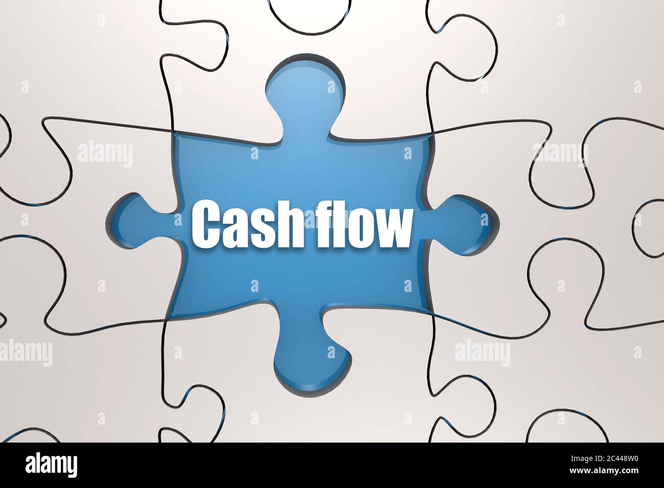 Cash flow word on jigsaw puzzle, 3D rendering Stock Photo - Alamy