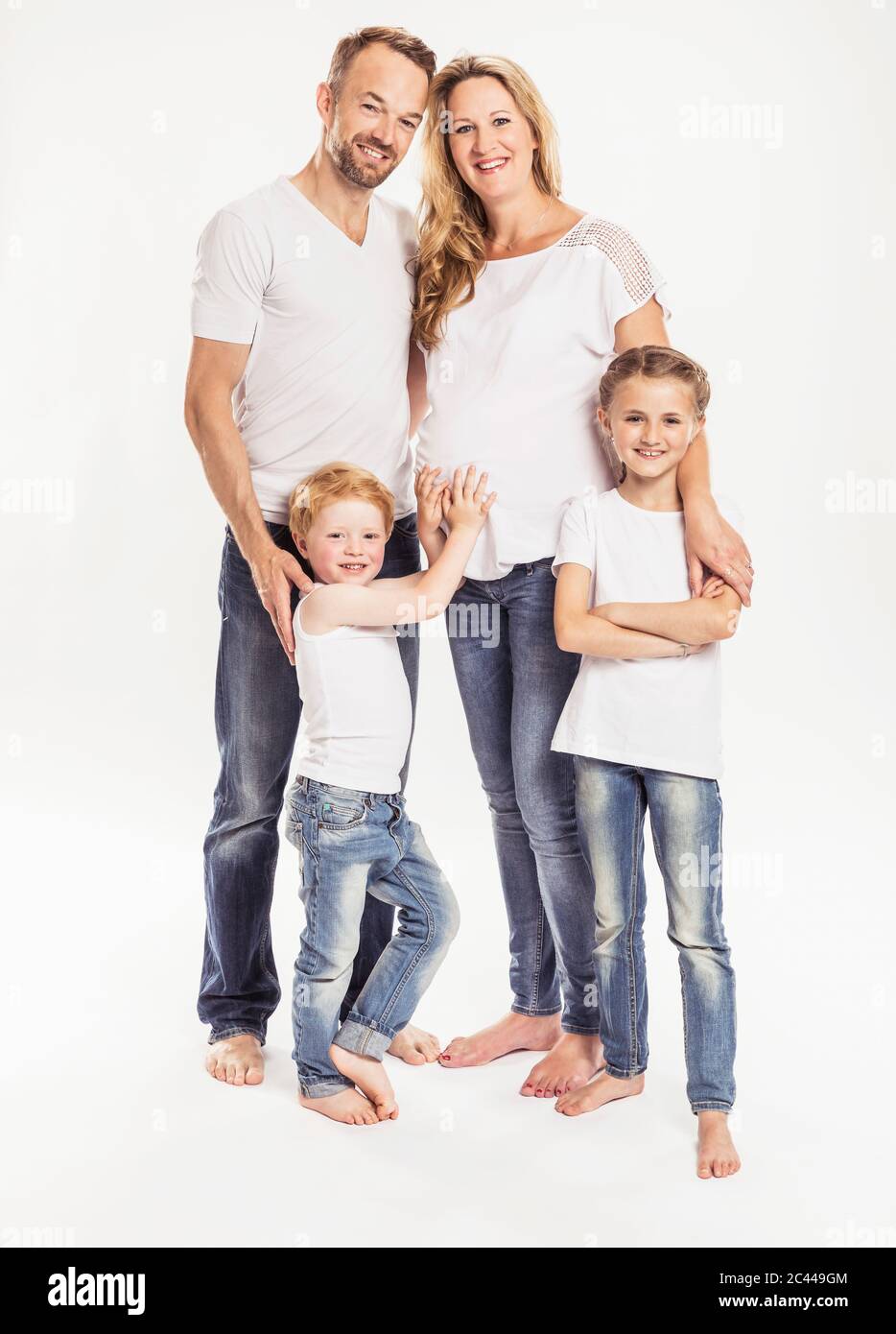 Family Photoshoot White Background