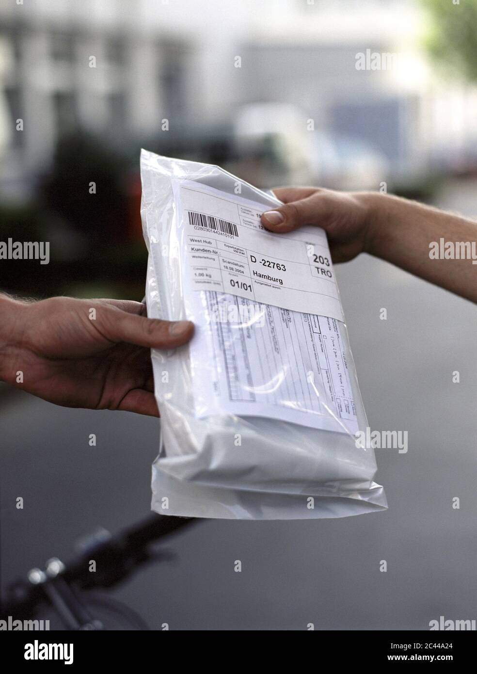 Package is delivered Stock Photo - Alamy