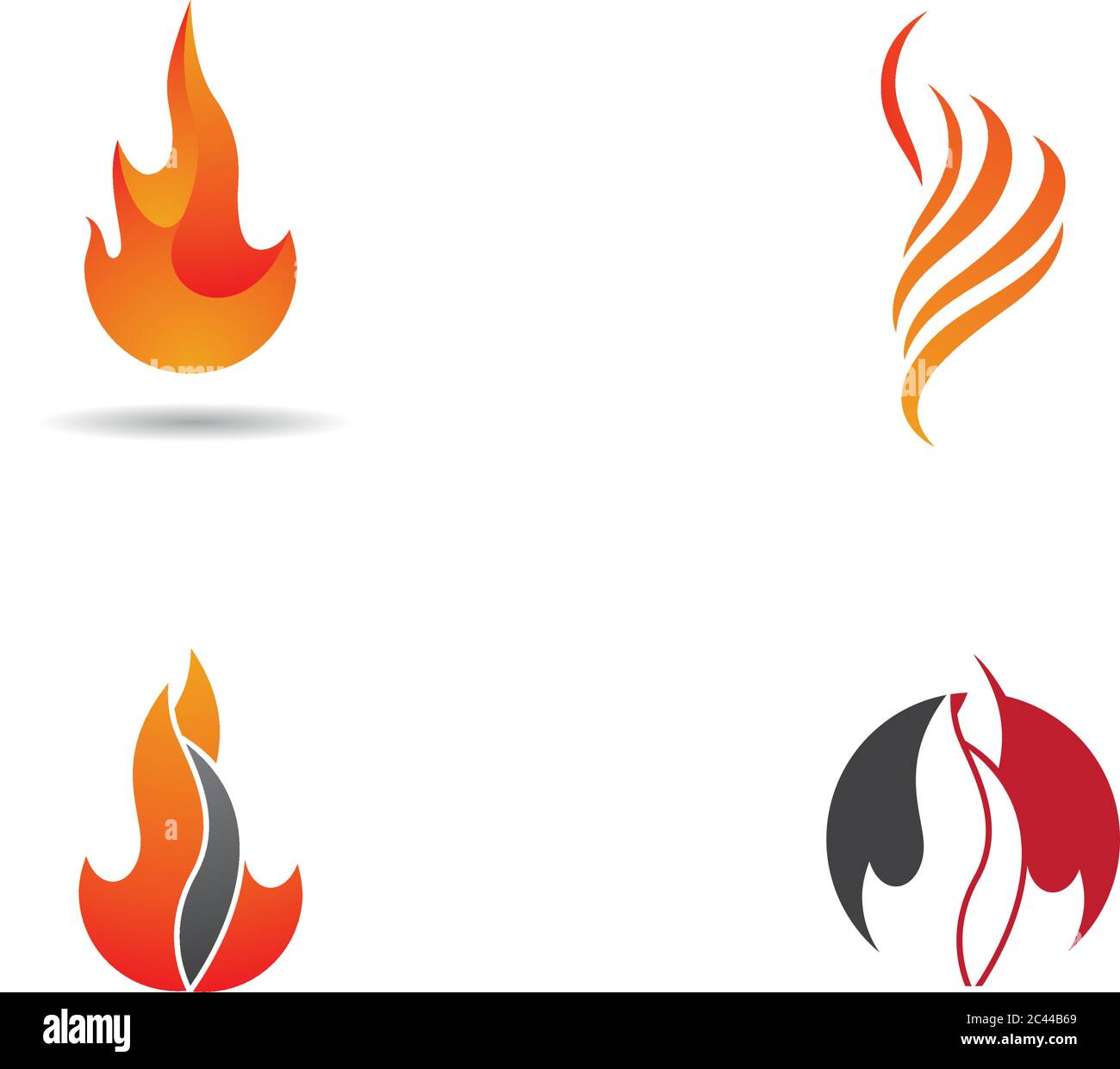 Fire logo template vector iconn Stock Vector Image & Art - Alamy