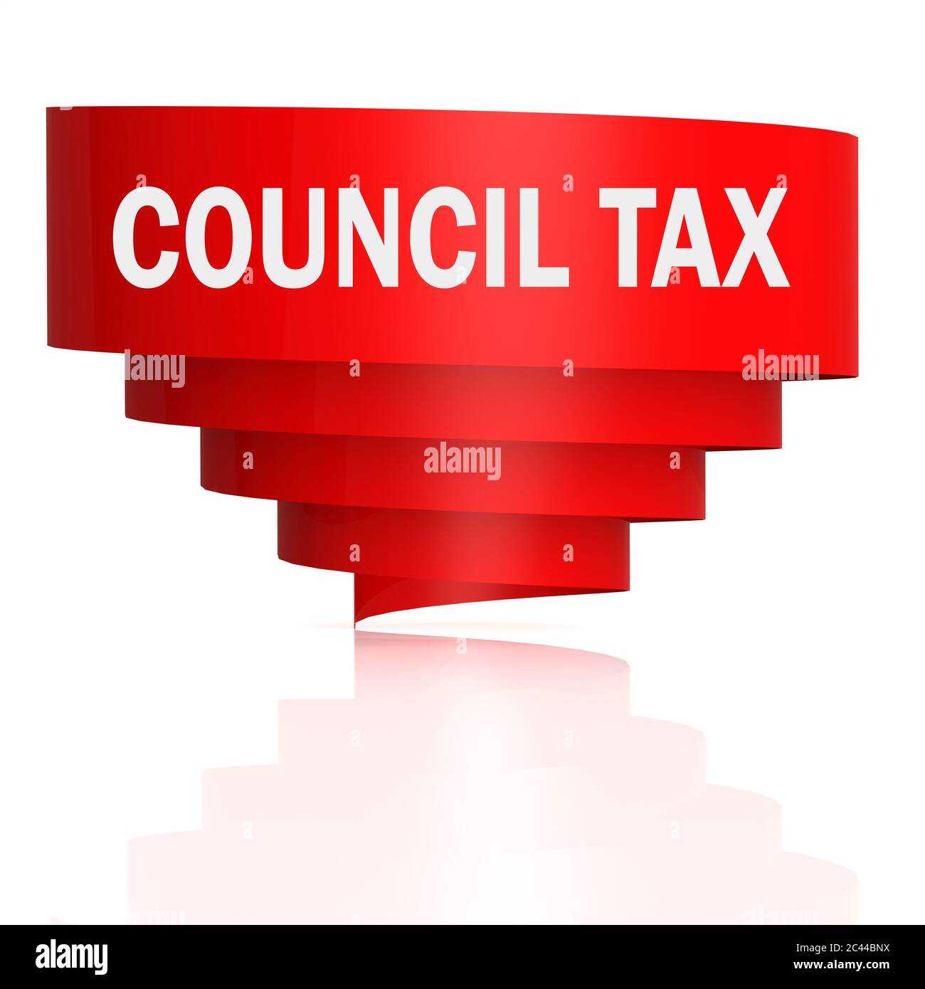 Council tax word with curve banner, 3D rendering Stock Photo - Alamy