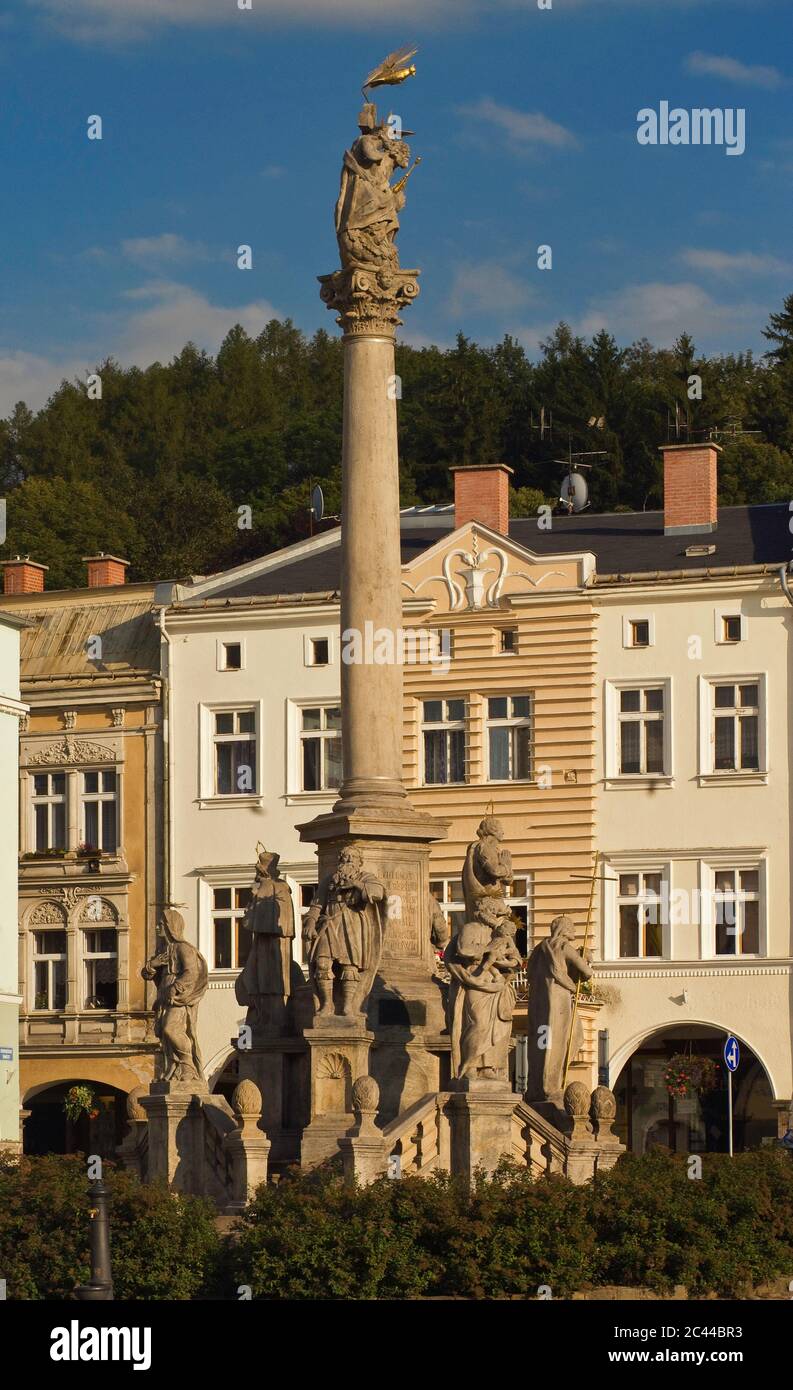 Holy Trinity Column on Krakonošovo náměstí in Trutnov in ...