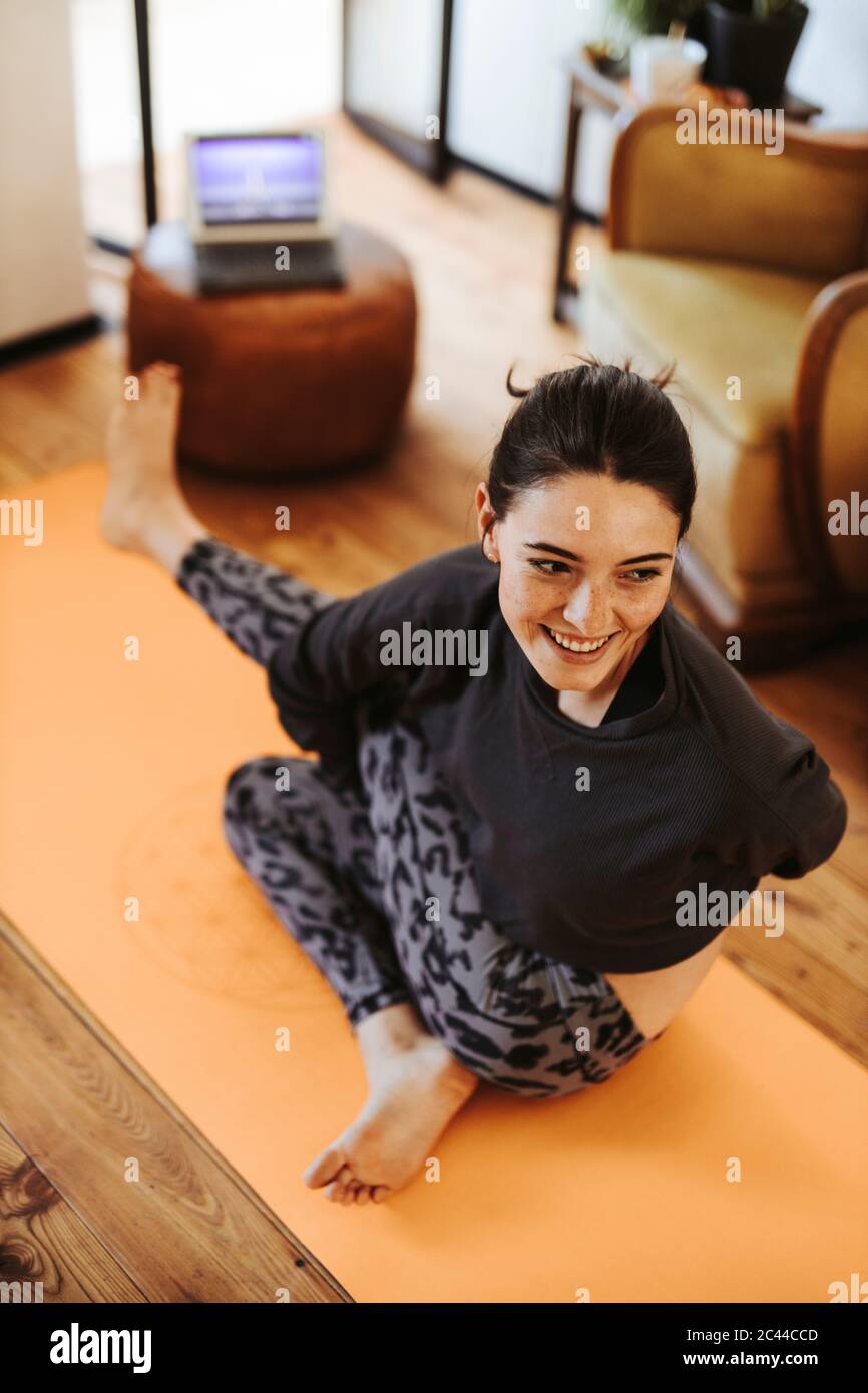 Stay home workout young hi-res stock photography and images - Alamy