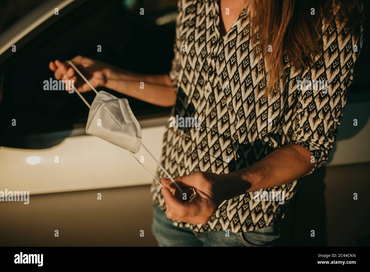 Woman driver mask car hi-res stock photography and images - Alamy