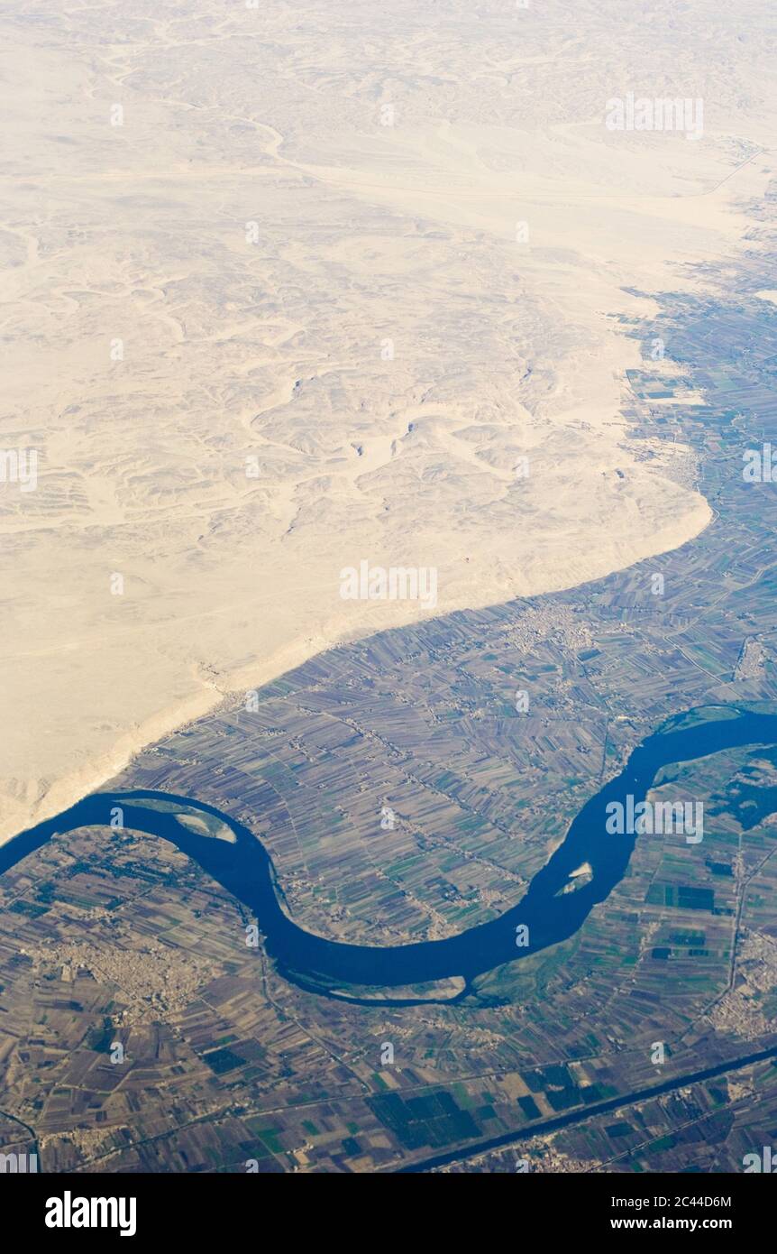 Nile, Egypt, aerial view Stock Photo - Alamy