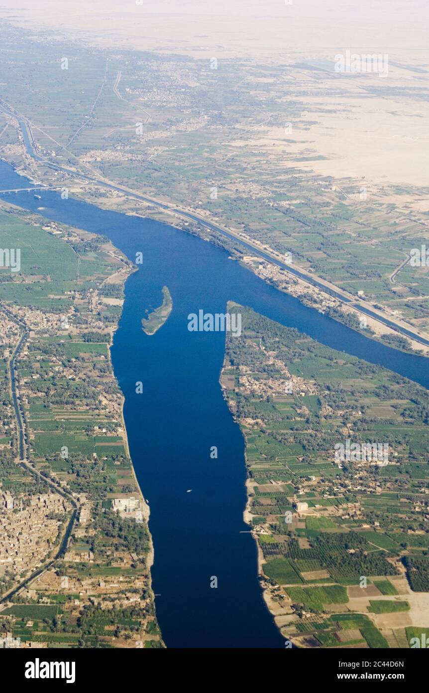 Nile, Egypt, aerial view Stock Photo - Alamy
