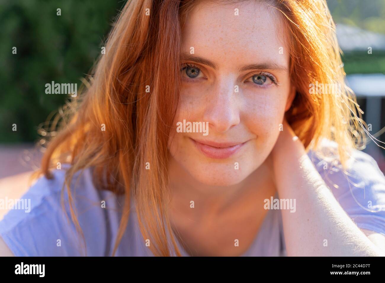 Portrait redheaded woman hands hi-res stock photography and images - Alamy