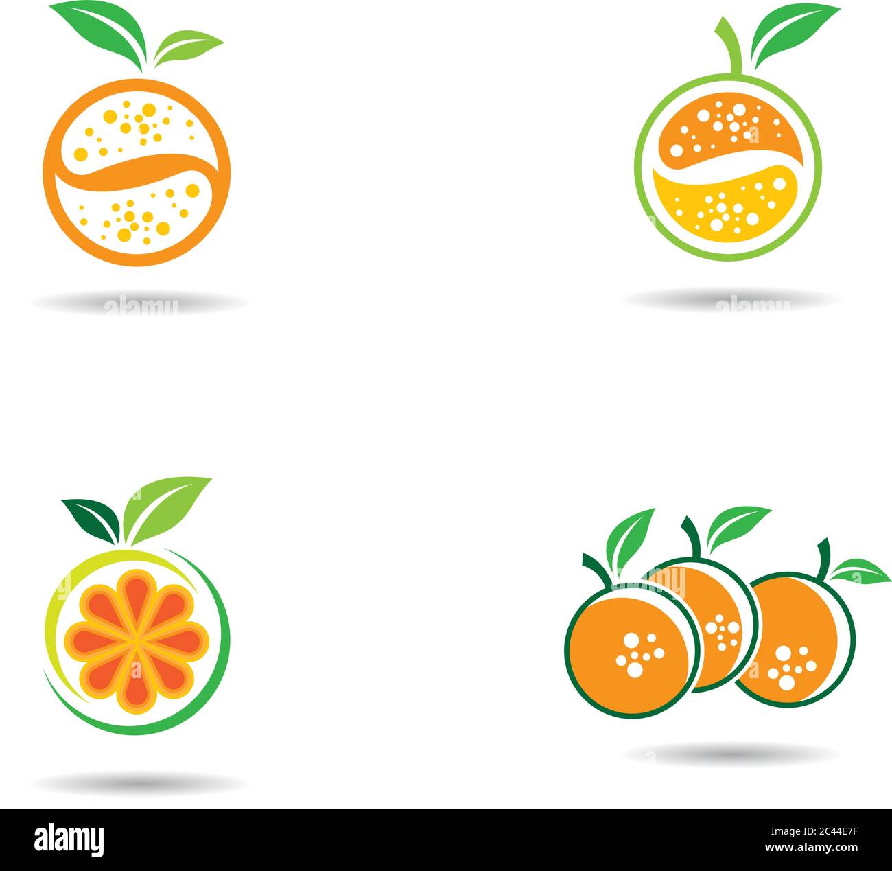 Orange logo template vector icon illustration design Stock Vector Image ...