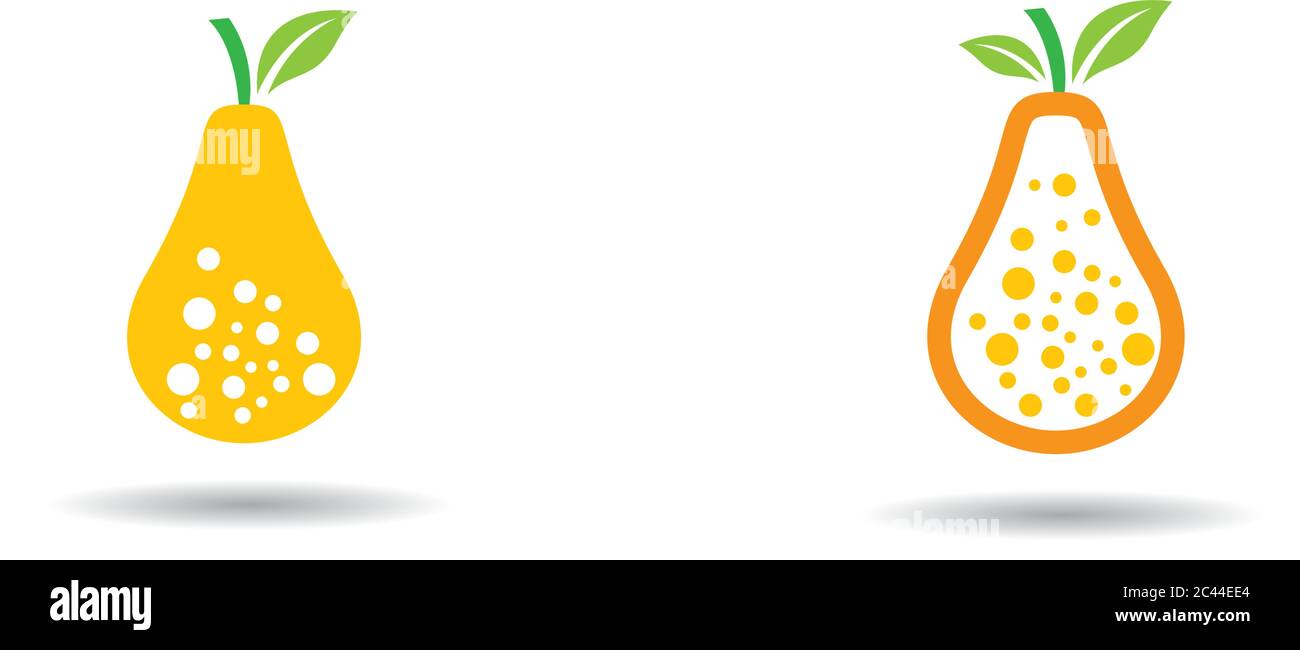 Two pears vector vectors hi-res stock photography and images - Alamy