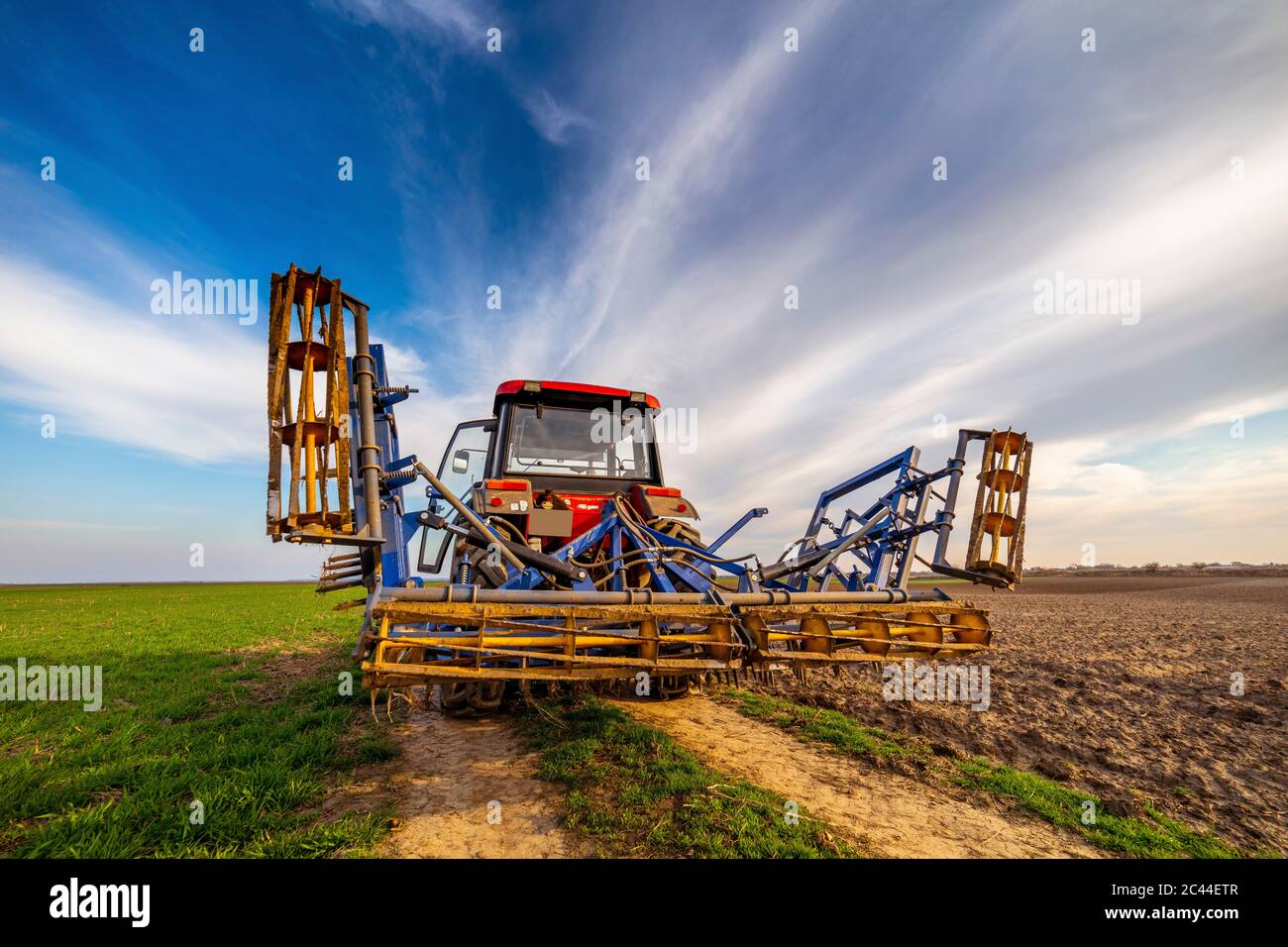 Cultivated field tractor on hi-res stock photography and images - Alamy