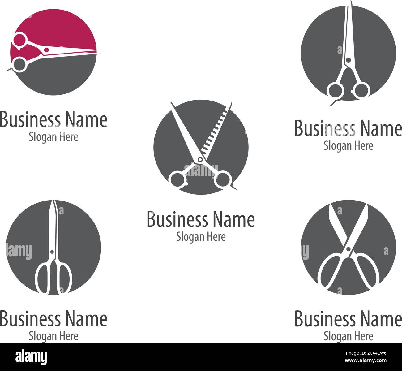 Scissors Logo Icon template vector illustration Stock Vector Image ...