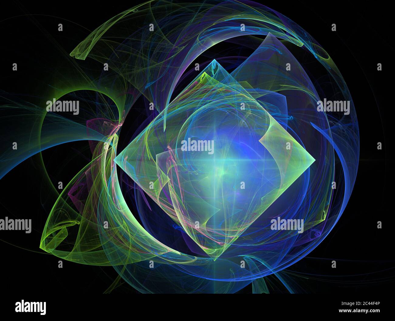 blue abstract round curves and lines on dark background Stock Photo - Alamy