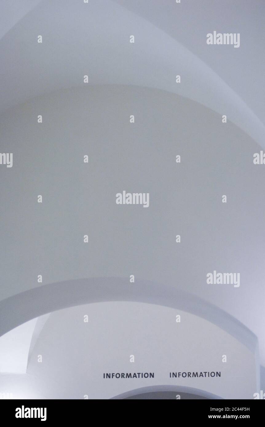 Word information on the ceiling Stock Photo - Alamy