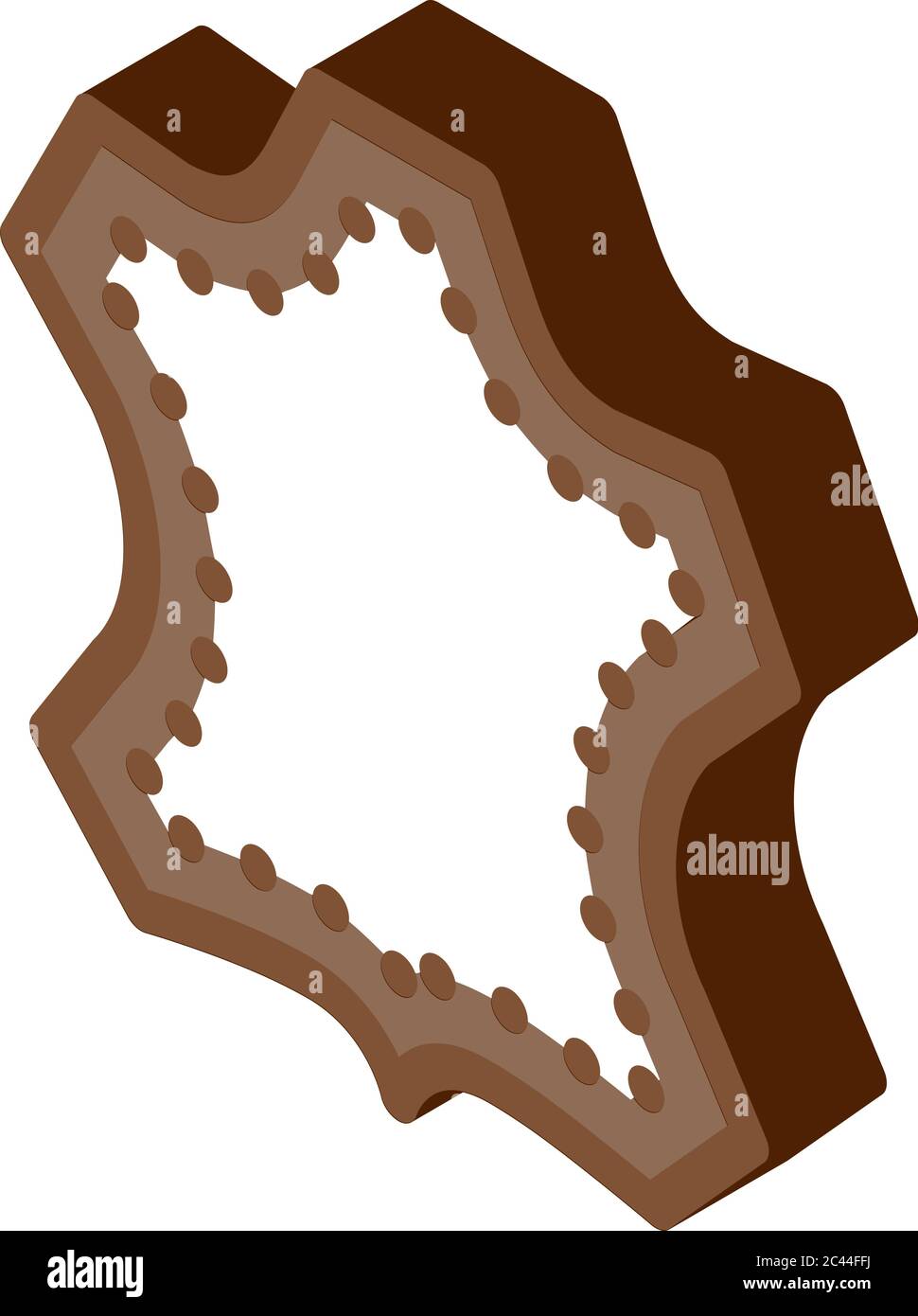 leather label isometric icon vector illustration Stock Vector Image ...