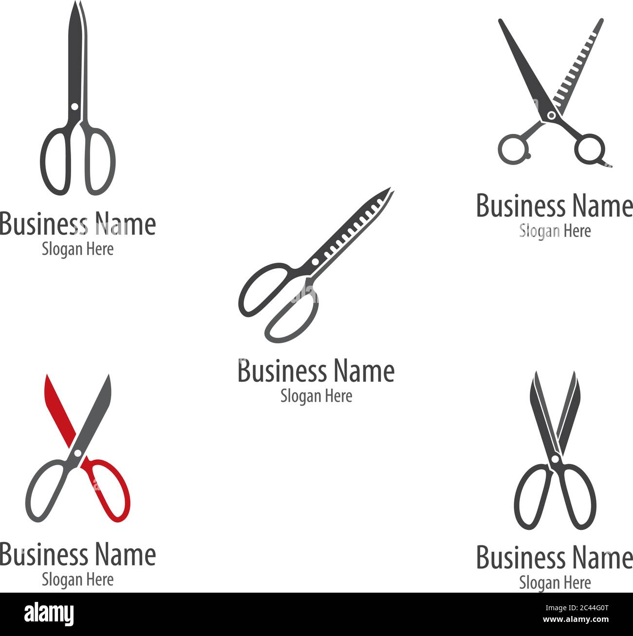 Scissors Logo Icon template vector illustration Stock Vector Image ...