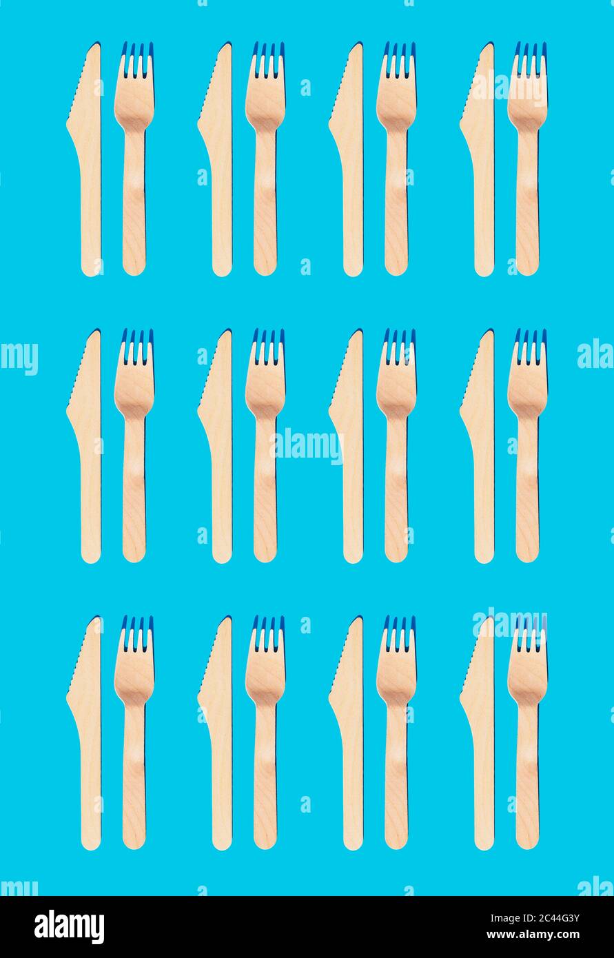 Wooden cutlery, fork and knive for take away food, organic and ...