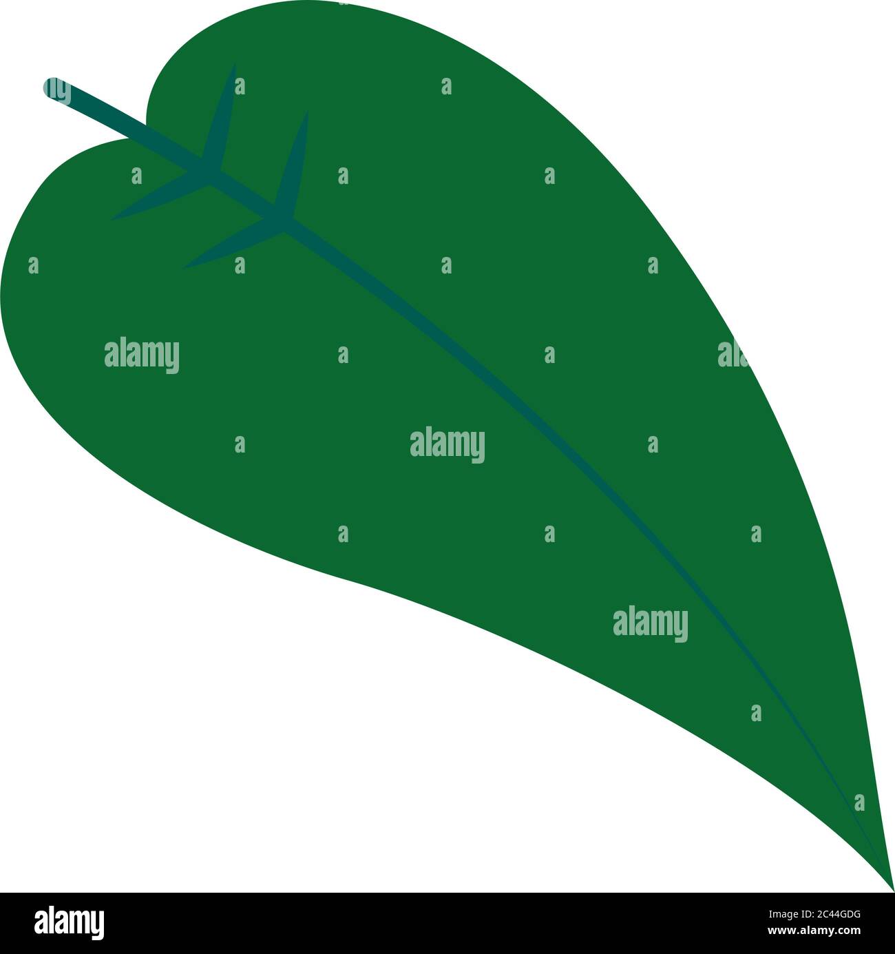 anthurium leaf icon over white background, flat style, vector ...