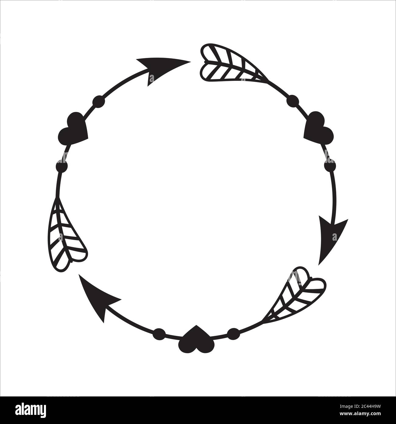 Circle Arrow, Arrow monogram frame vector illustration Stock Vector ...