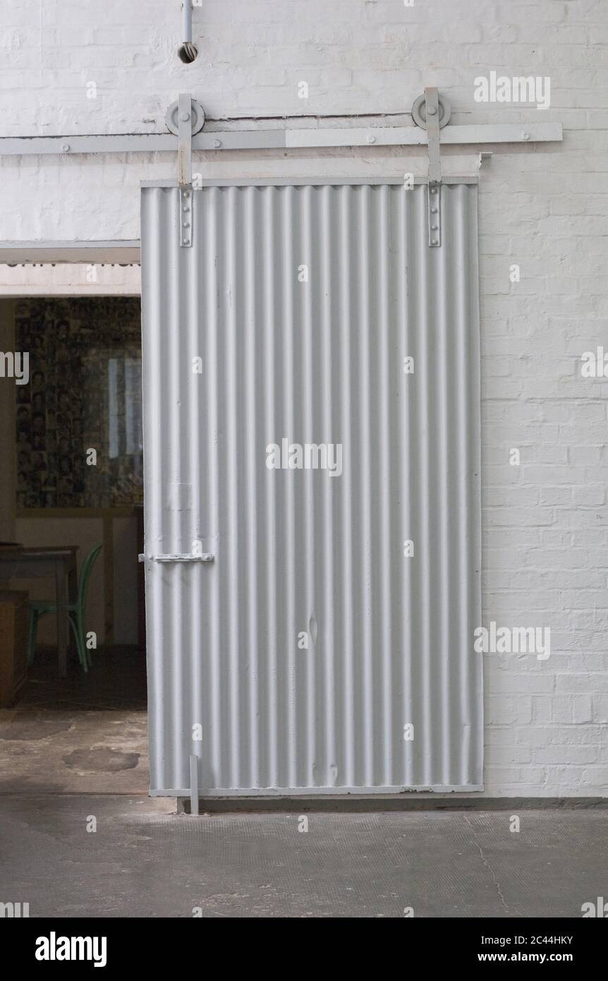 Open sliding gate Stock Photo - Alamy