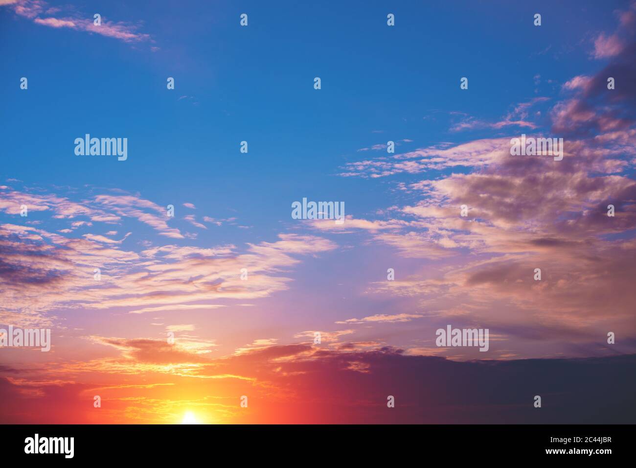 Colorful cloudy sky at sunset. Gradient color. Sky texture. Abstract ...