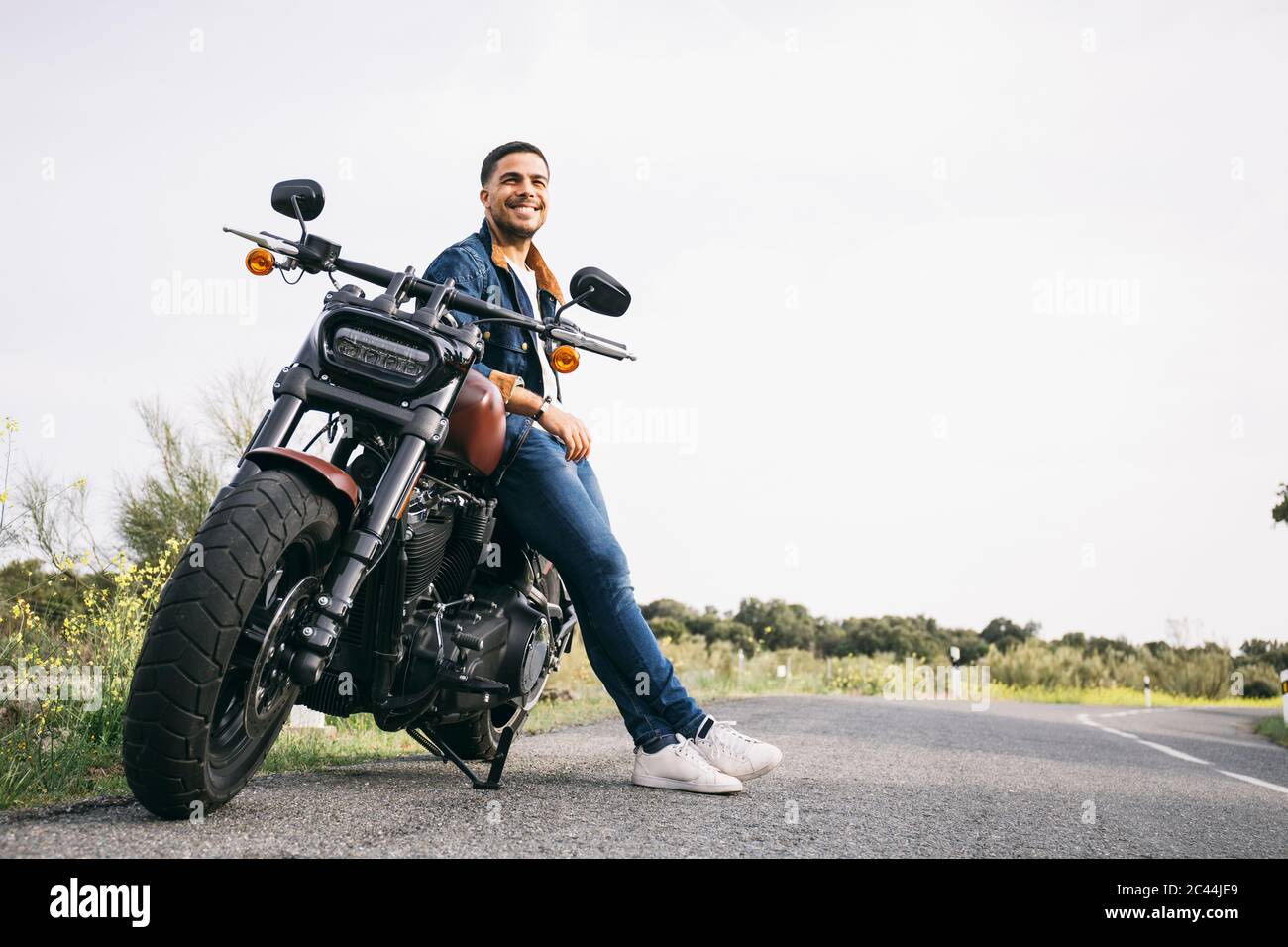 Motorcycle rural side view hi-res stock photography and images - Alamy