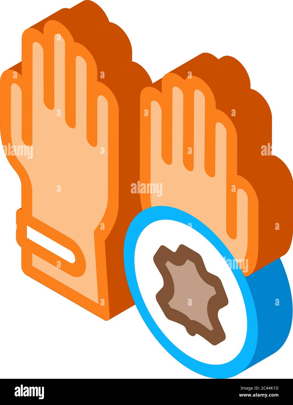 leather gloves isometric icon vector illustration Stock Vector Image ...