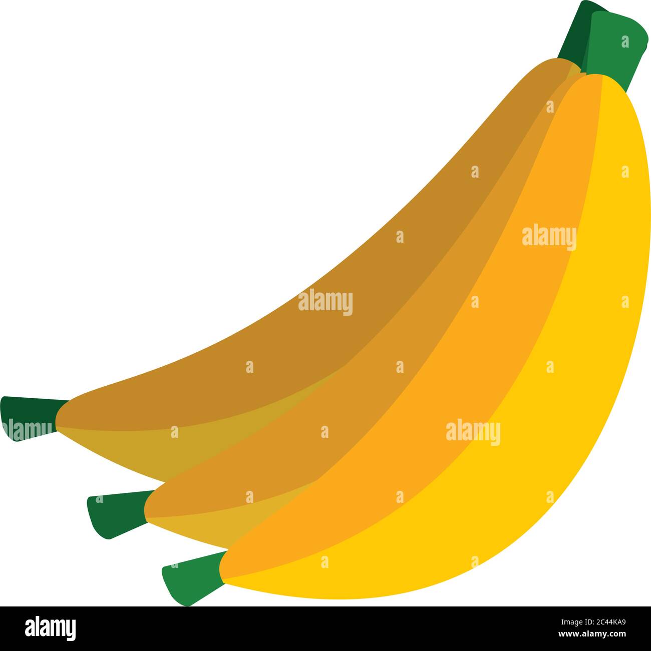 bunch of bananas icon over white background, flat style, vector ...