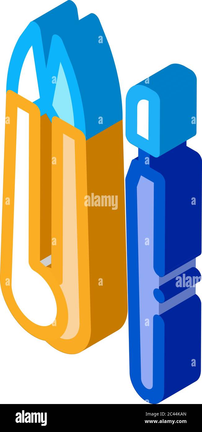 leather craft instruments isometric icon vector illustration Stock ...