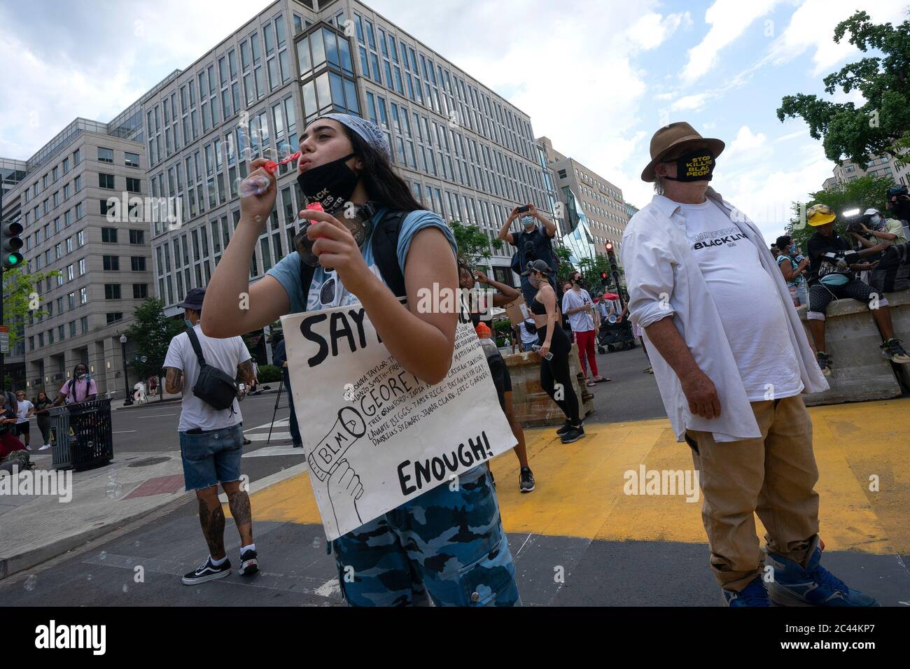 Washington, DC, USA. 23rd June, 2020. 16 year old Alia Berry-Drobnich ...