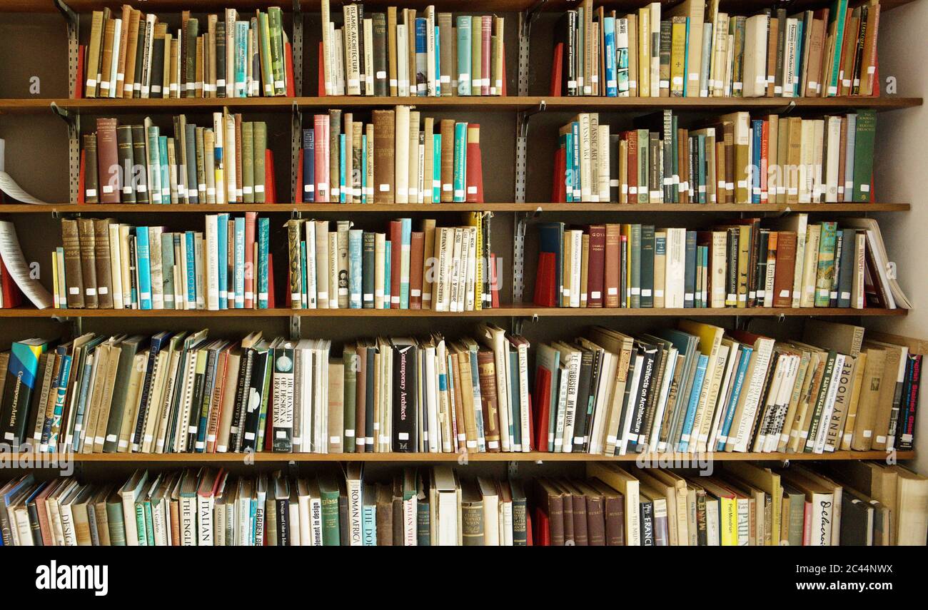 detail image of many old books on a shelf Stock Photo - Alamy