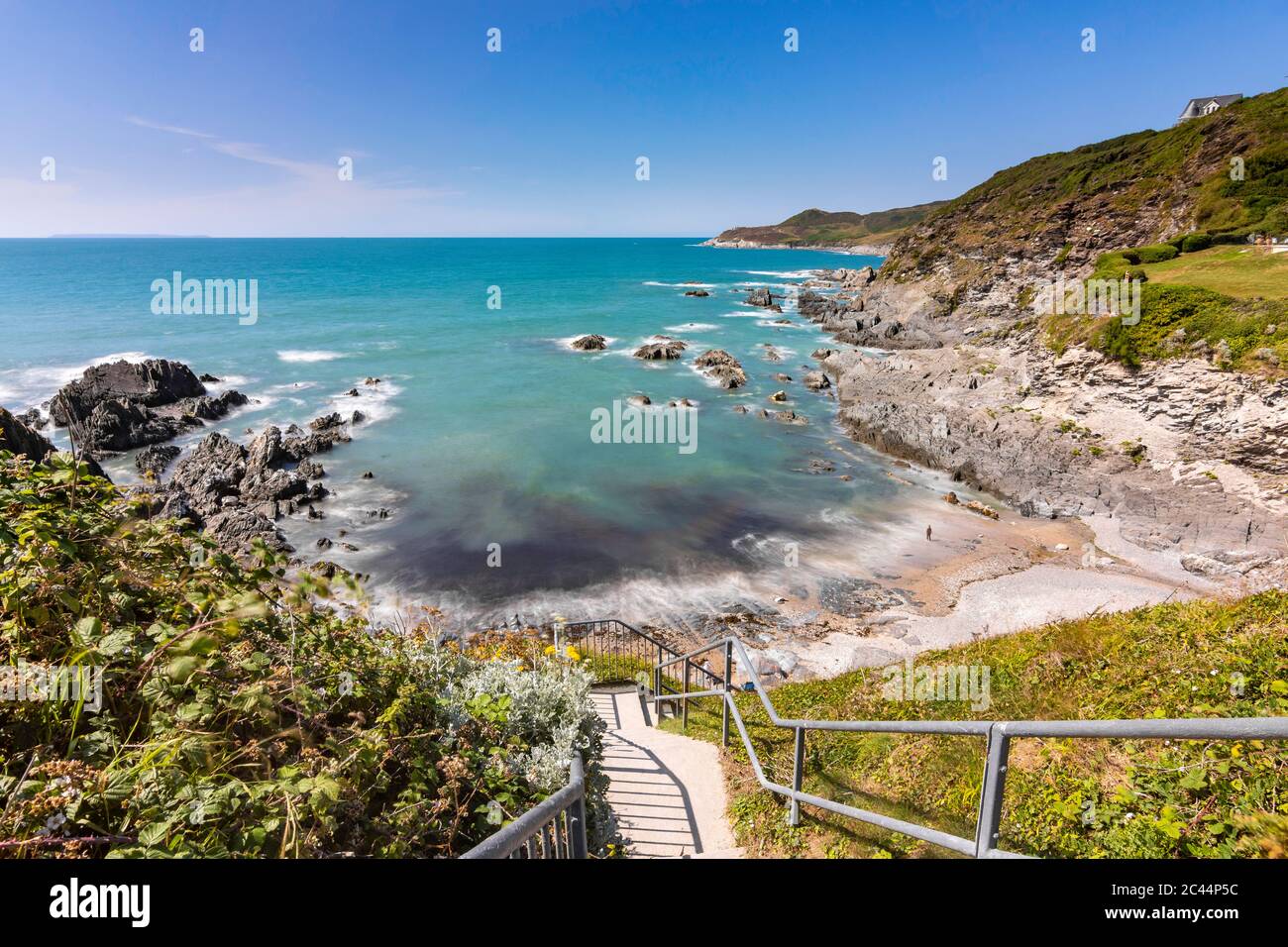 Combesgate Beach on a Beautiful Summer Day - Woolacombe, Devon, England ...