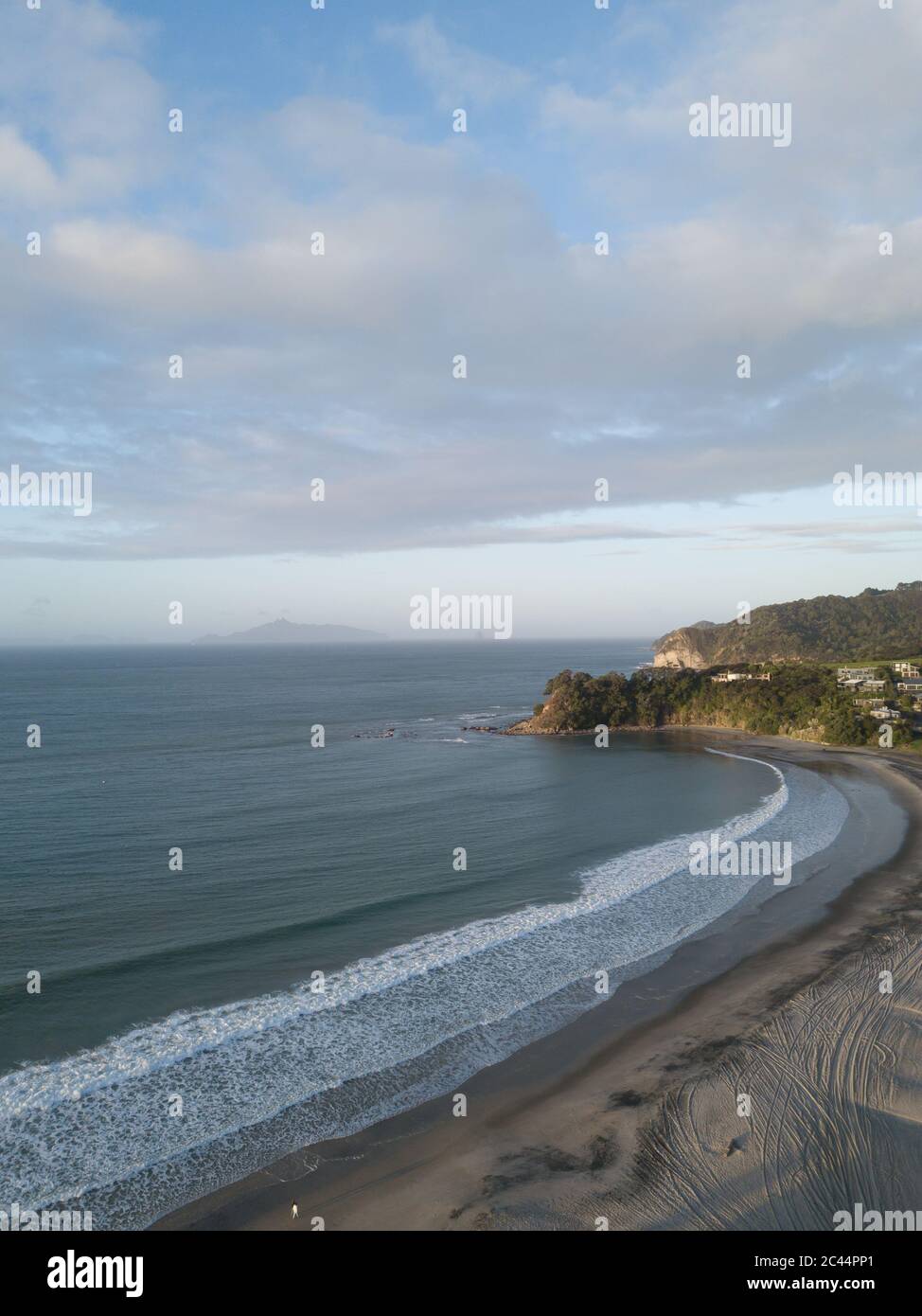 Aerial photo of a rural surf area, New Zealand Stock Photo - Alamy