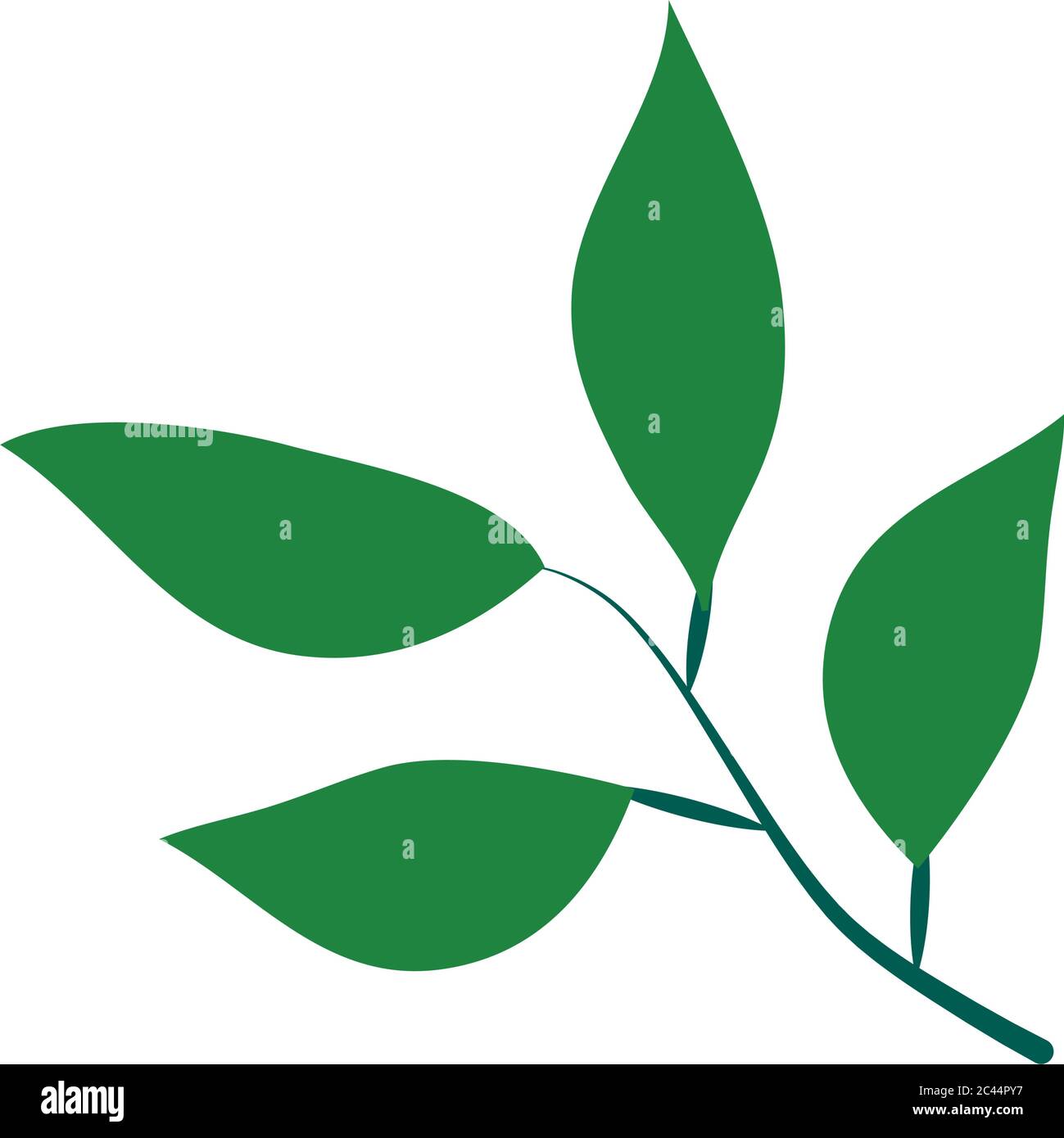 lemon leaves icon over white background, flat style, vector ...