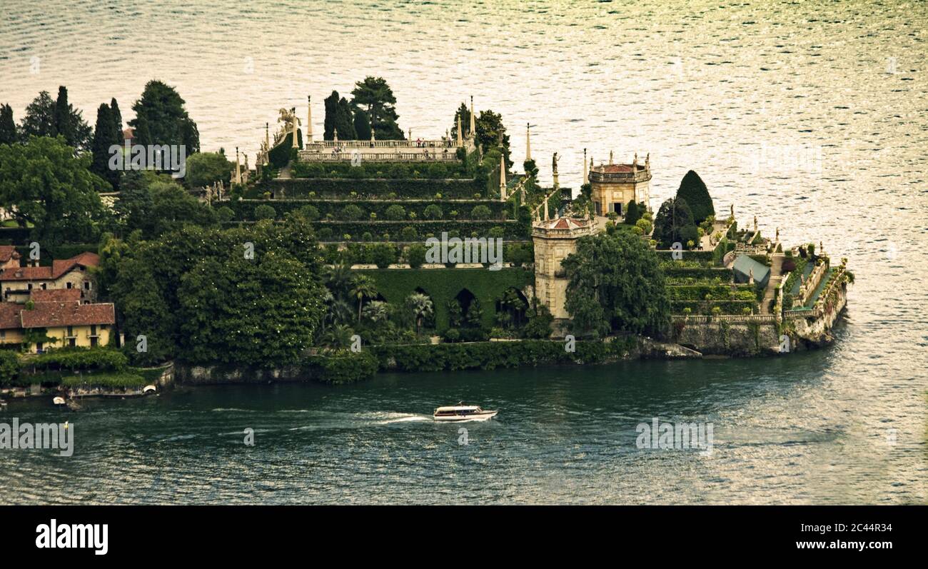 Beautiful ancient buildings along the ocean under a cloudy sky Stock ...
