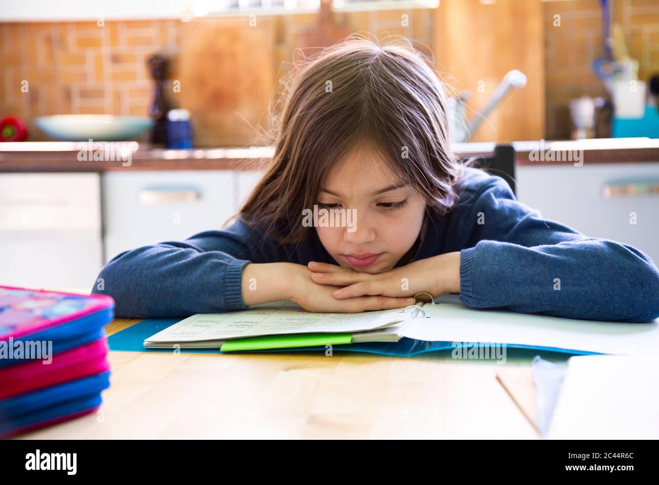 Homework kitchen hi-res stock photography and images - Alamy