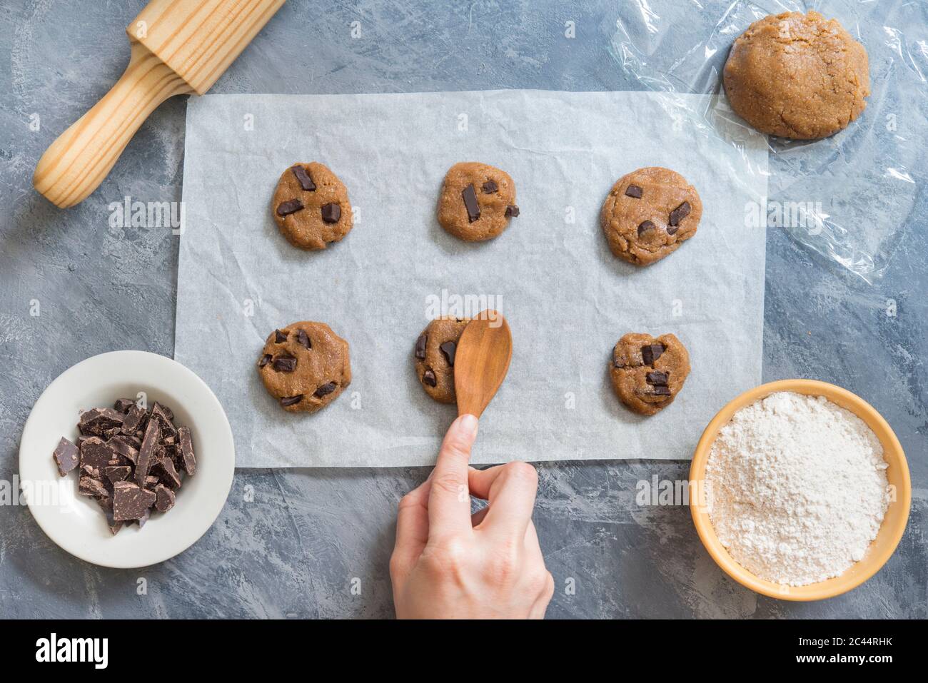 Making chocolate cookies Stock Photo - Alamy
