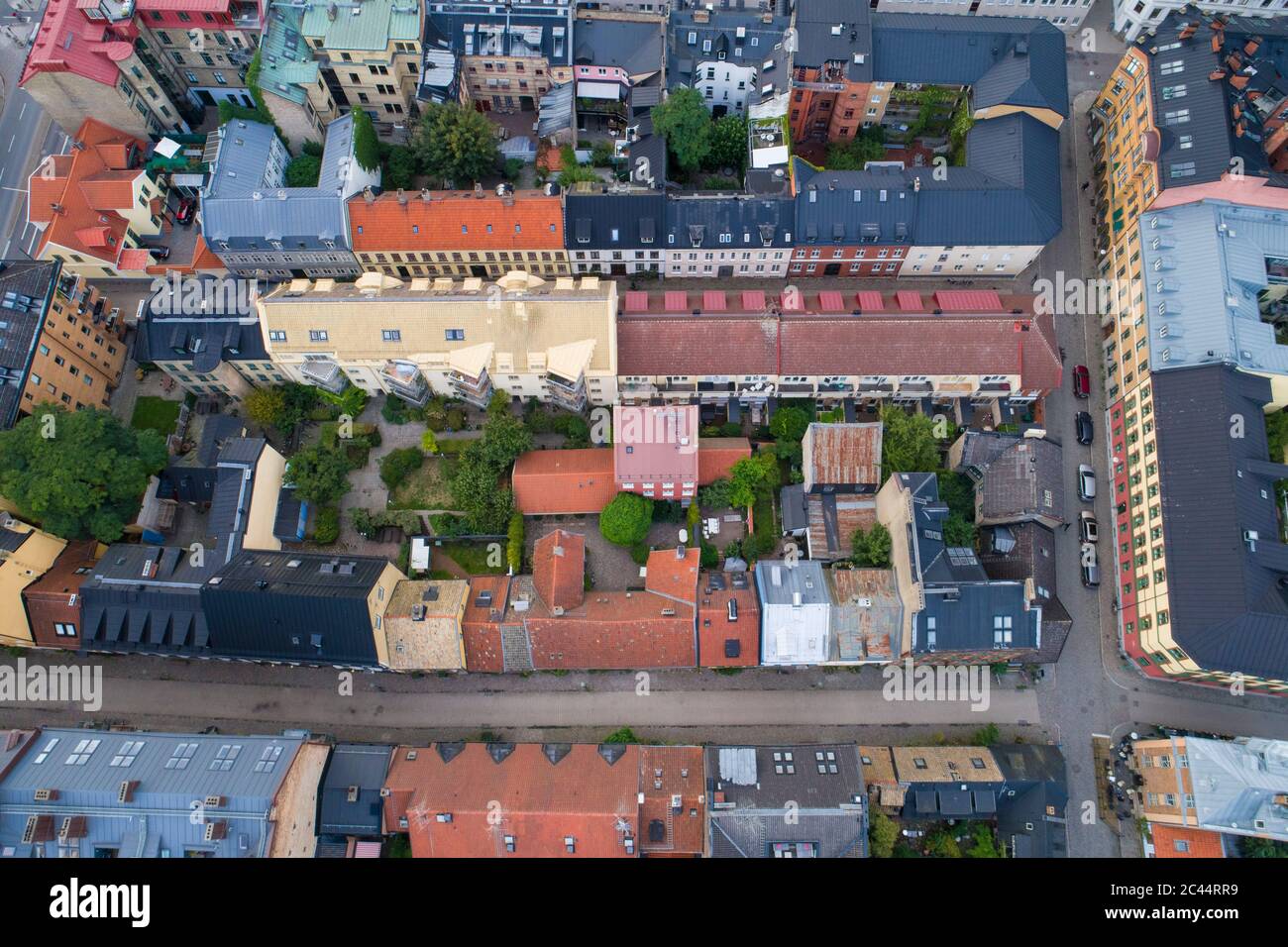 Sweden, Scania, Malmo, Aerial view of roofs of old town buildings Stock ...