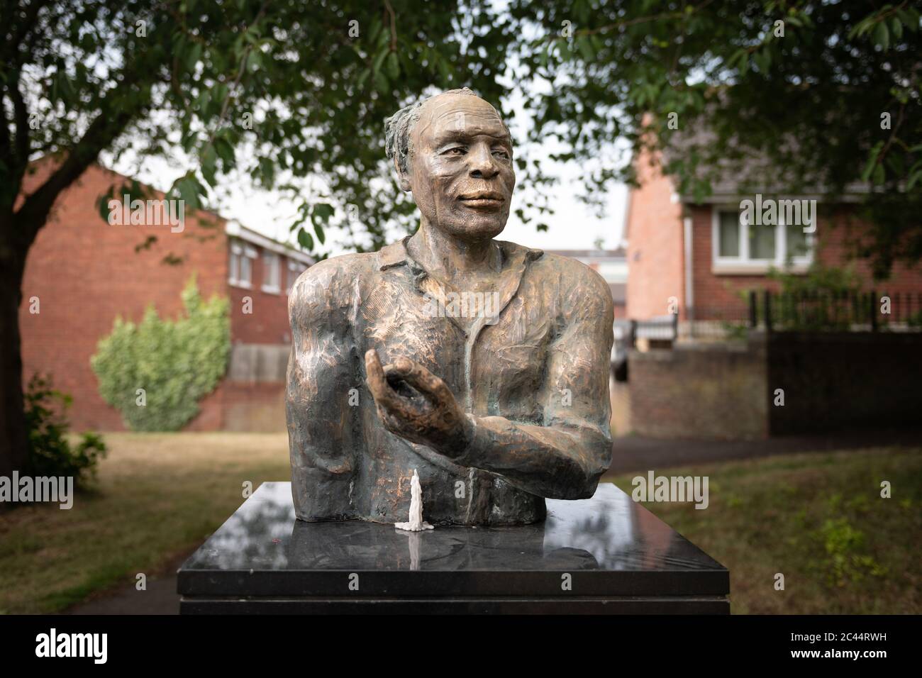 Bristol, UK. 12th June 2020. A statue to the Jamaican playwright and ...
